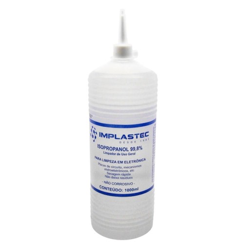 Álcool Isopropílico Isopropanol Implastec 1 litro Álcool Isopropílico Isopropanol Implastec 1 litro