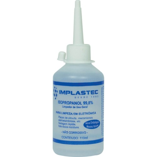 Álcool Isopropílico Isopropanol Implastec 110ml Álcool Isopropílico Isopropanol Implastec 110ml